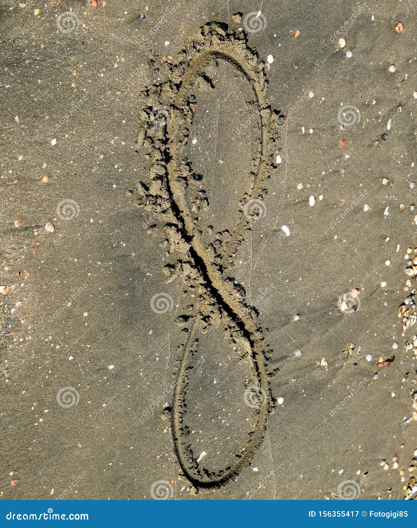 The Sign of on the Sea. Coastal Sand on the Beach. the Symbol of ...