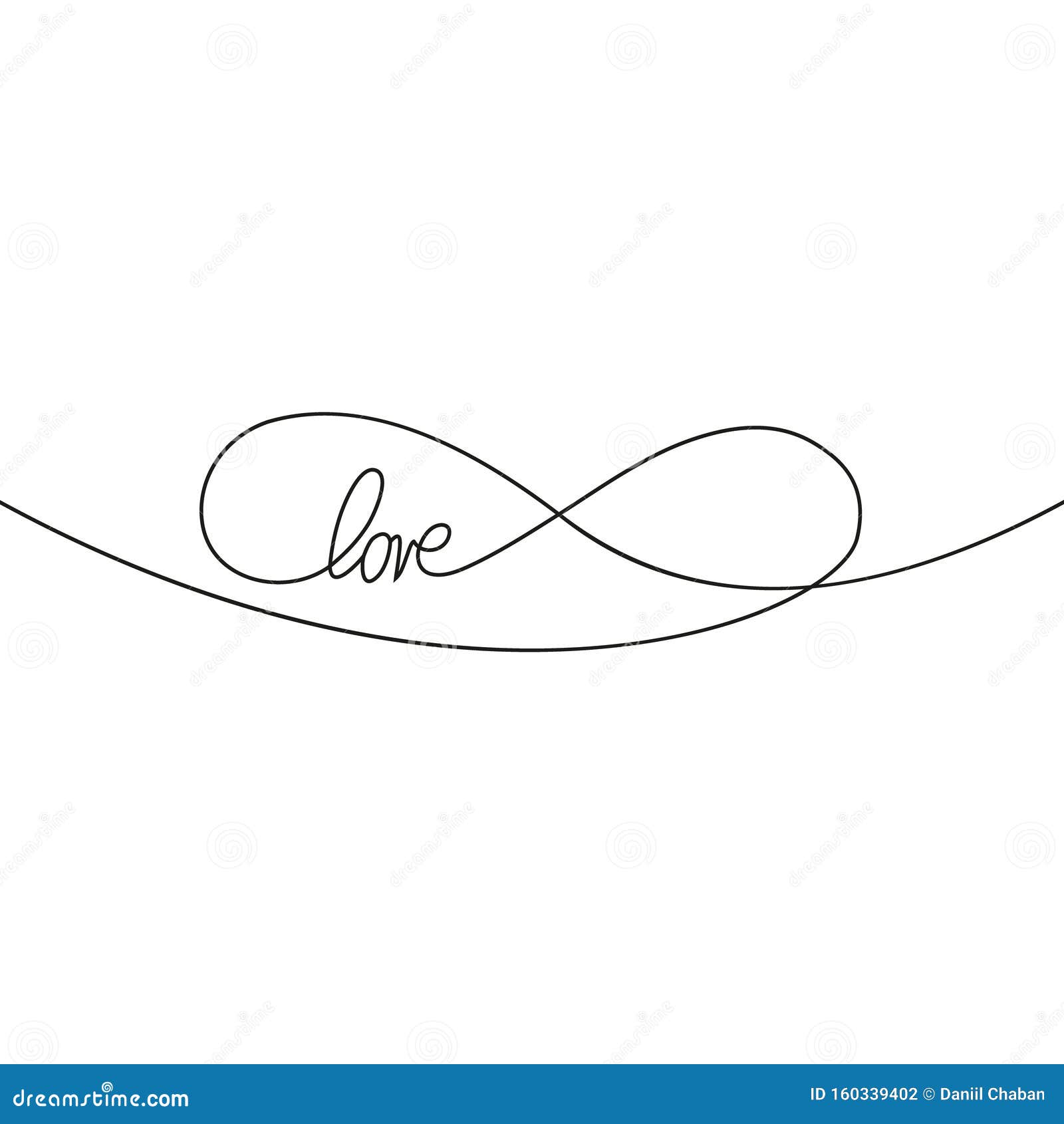 Sign of Infinity and Text Love Icon. Element of Wedding for Mobile ...