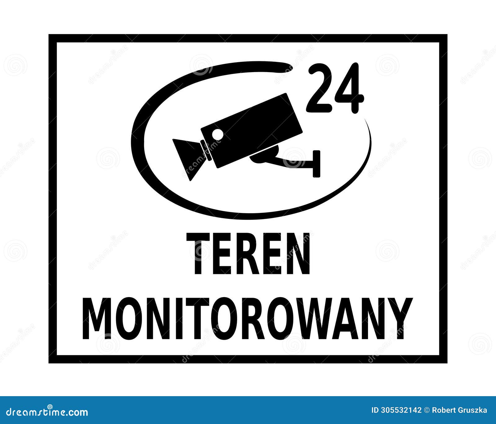 This Area Is Monitored By CCTV Cameras Symbol Sign, Vector Illustration ...