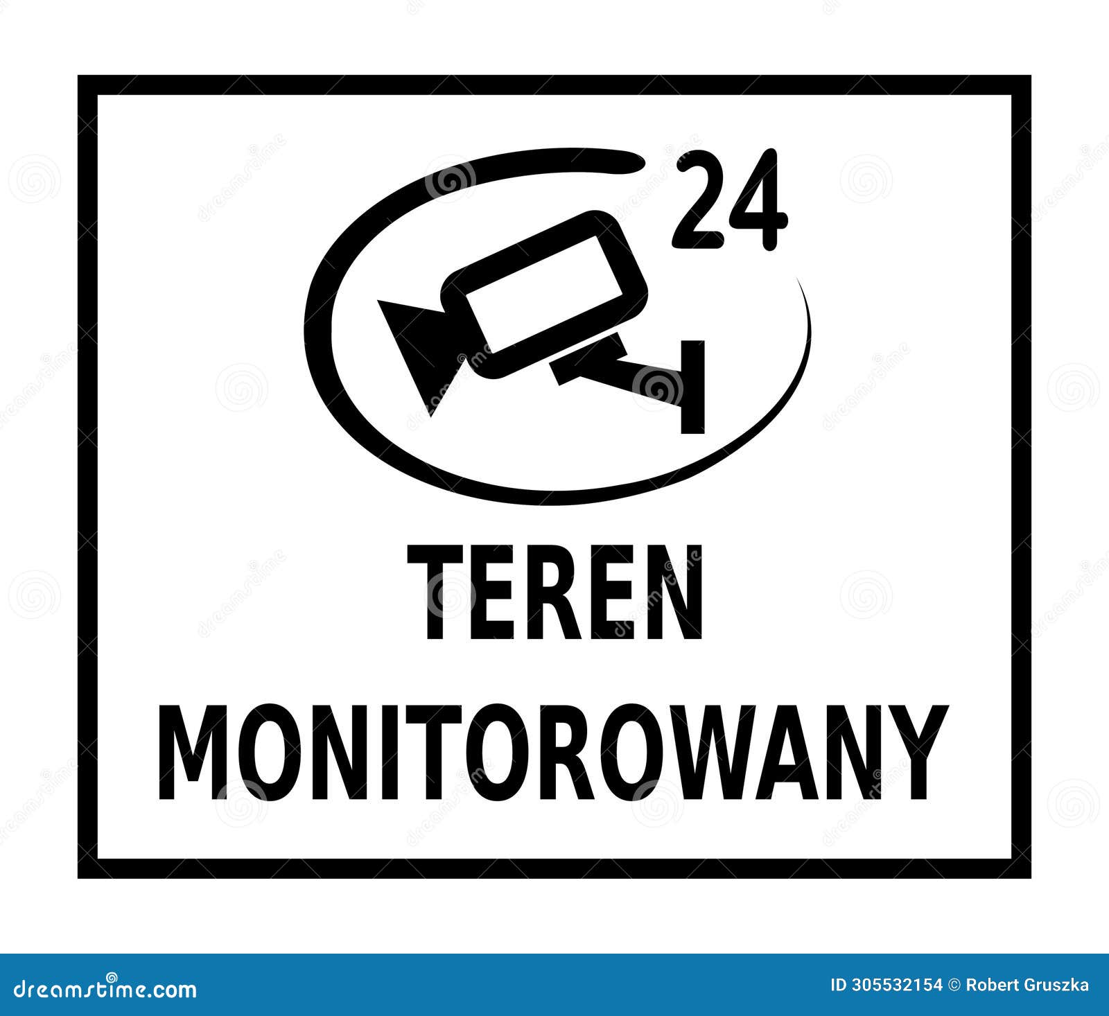 This Area Is Monitored By CCTV Cameras Symbol Sign, Vector Illustration ...