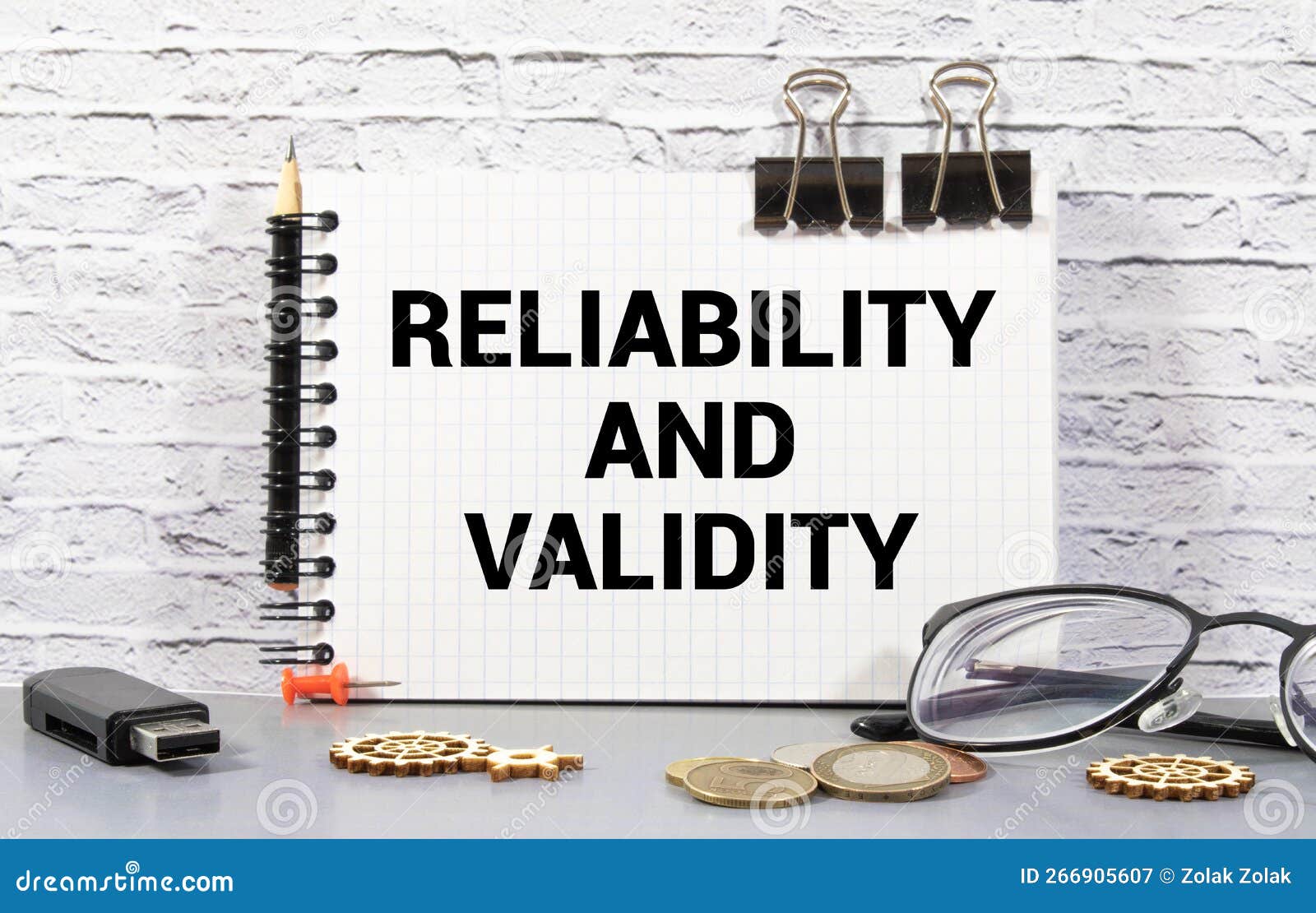 A Sign with the Inscription Reliability and Validity on the Table with ...