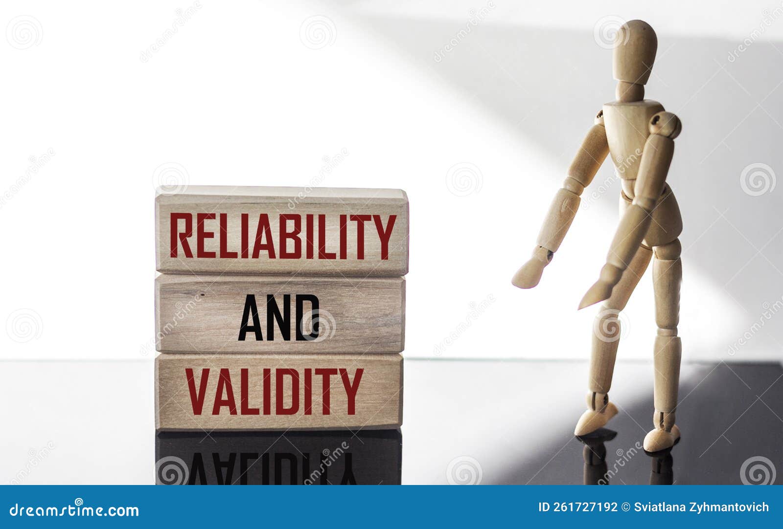 Sign With The Inscription Reliability And Validity On Wooden Blocks And ...