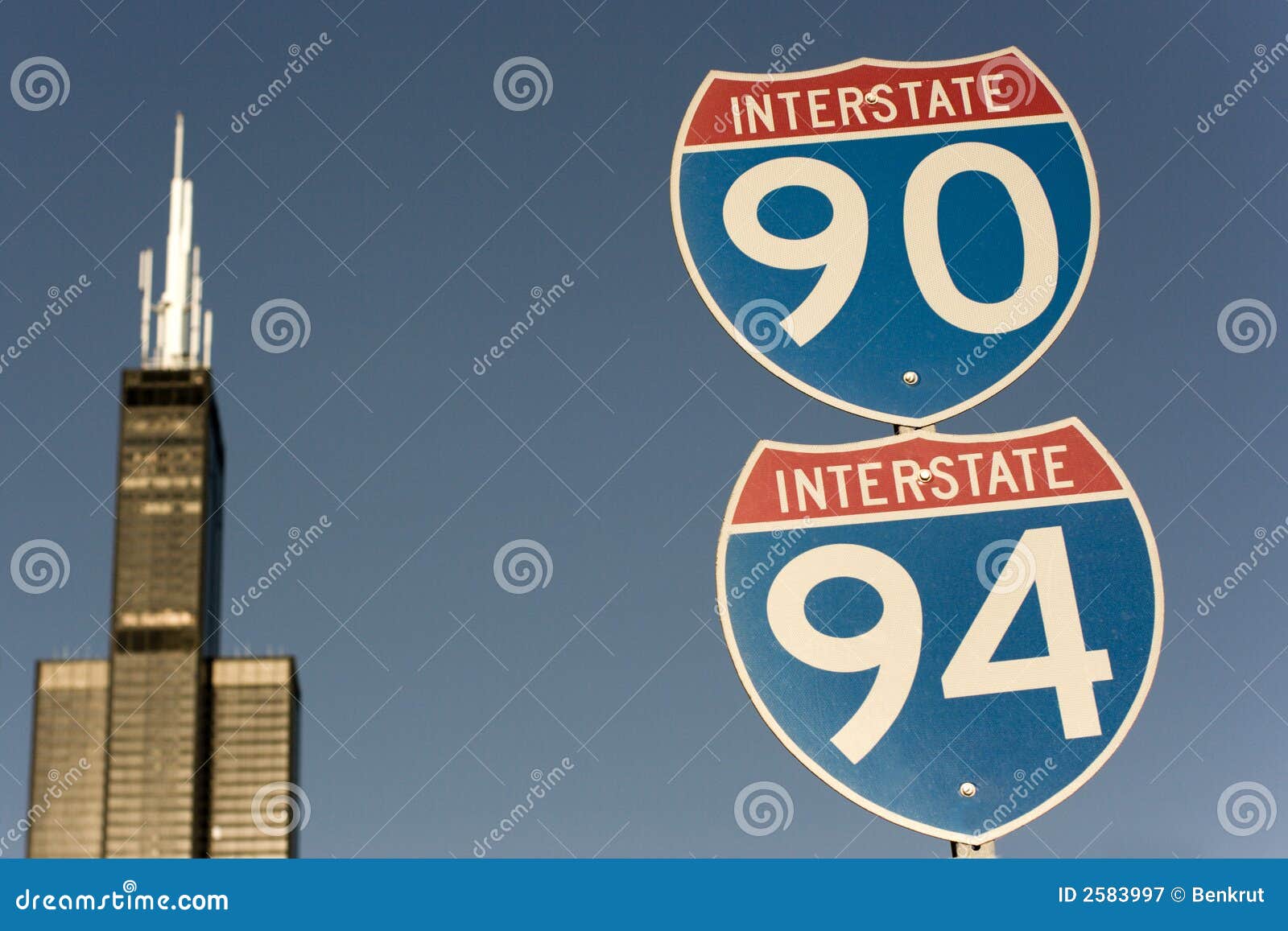 Sign of Interstate 90 and 94 Editorial Photography - Image of ...