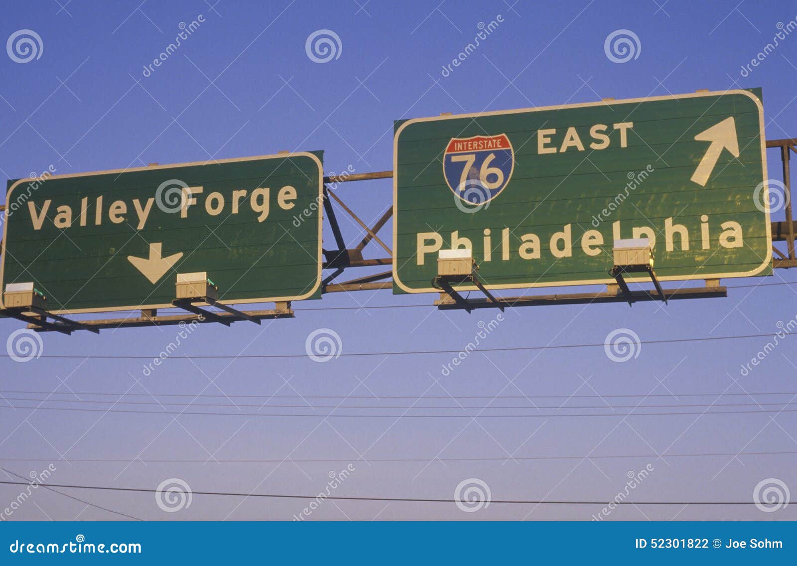 A Sign for Interstate 76 in Philadelphia and Valley Forge Stock Photo ...
