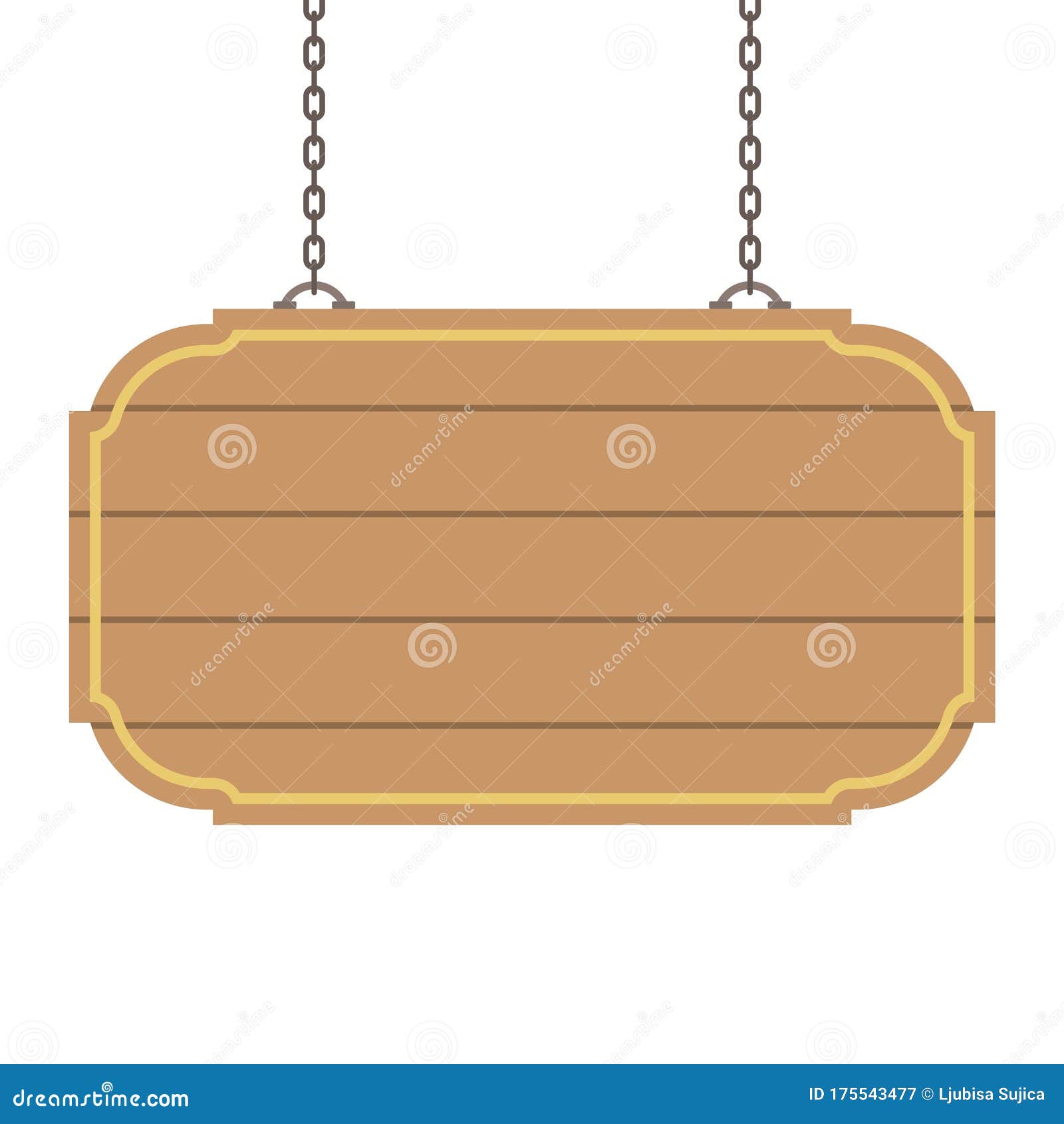 Sign Isolated on White Background, Hanging Sign Stock Vector ...