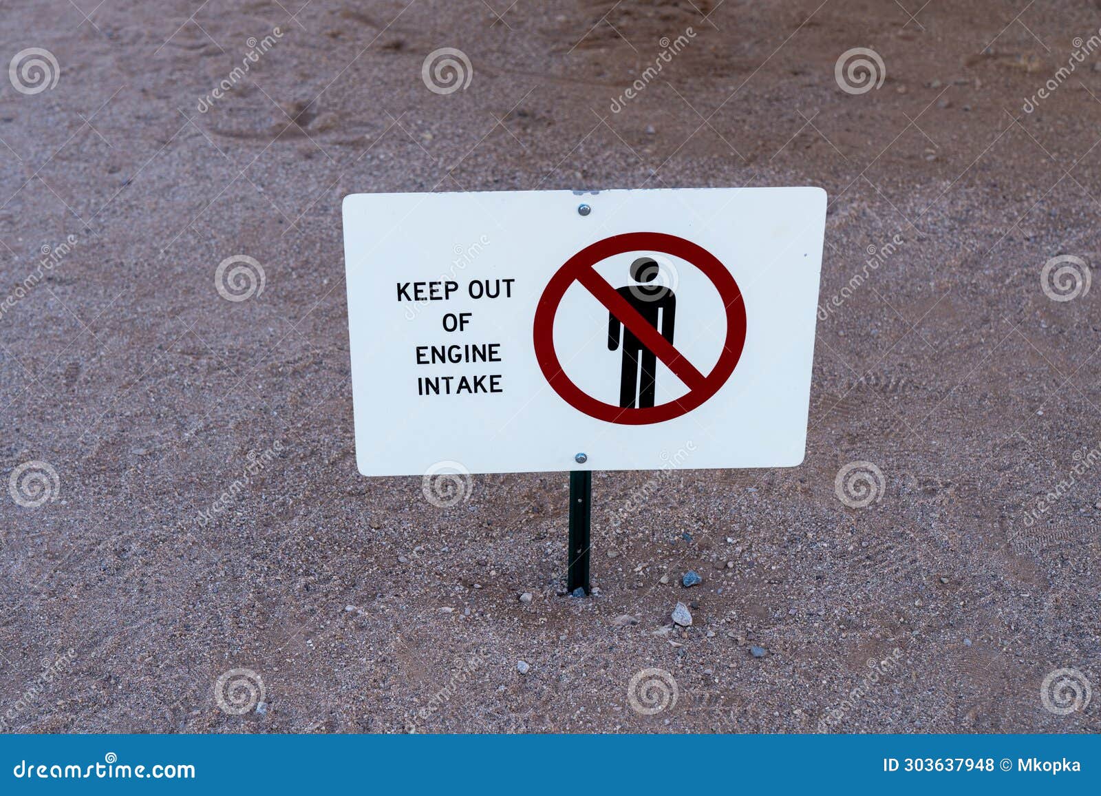 Sign - Keep Out of Engine Intake, for an Aircraft Stock Photo - Image ...