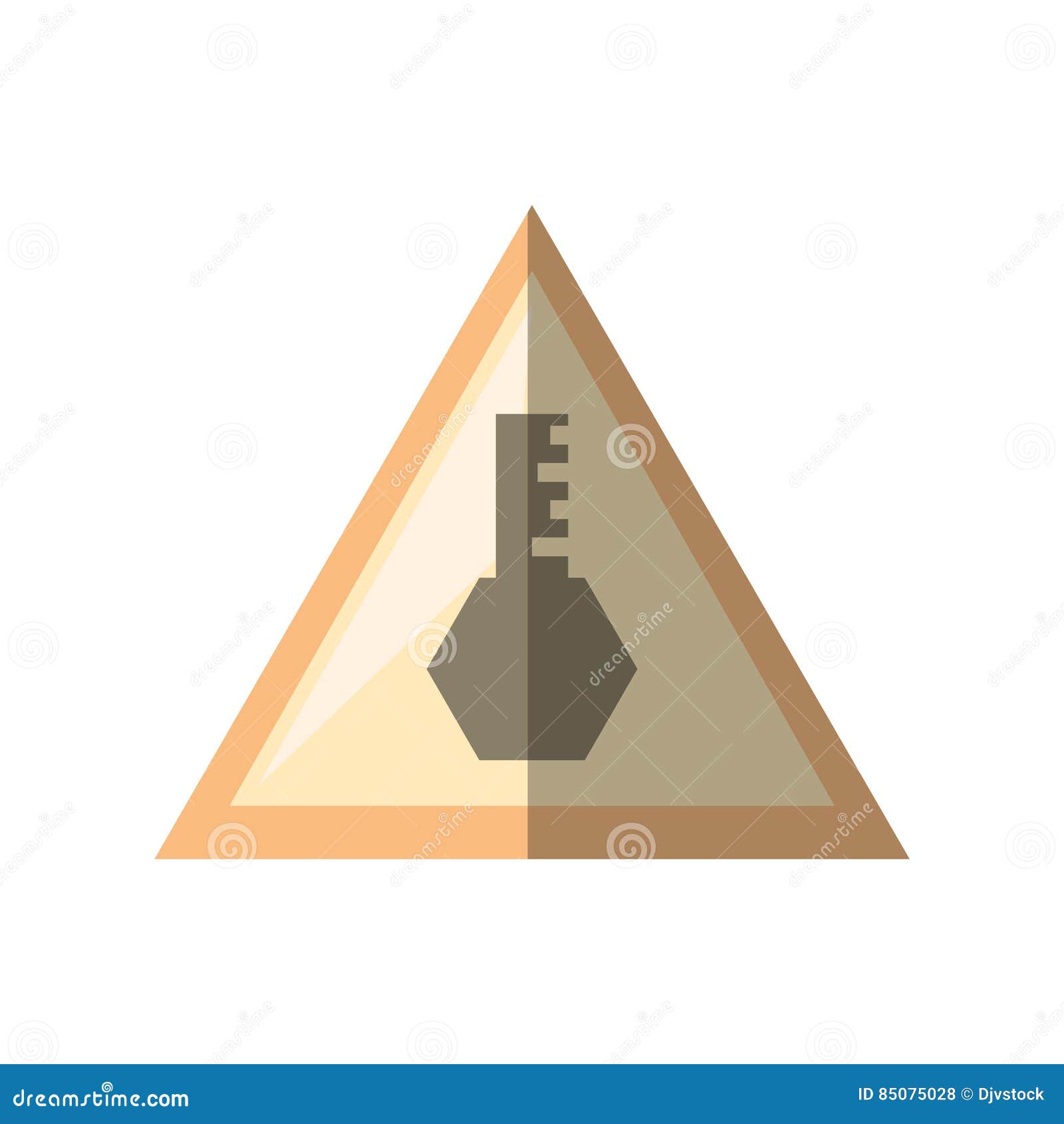 Sign Key Security Access Triangle Shadow Stock Illustration ...