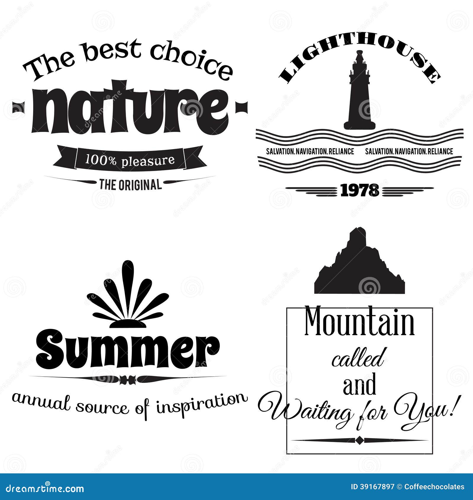 Sign and label design set stock vector. Illustration of classical ...