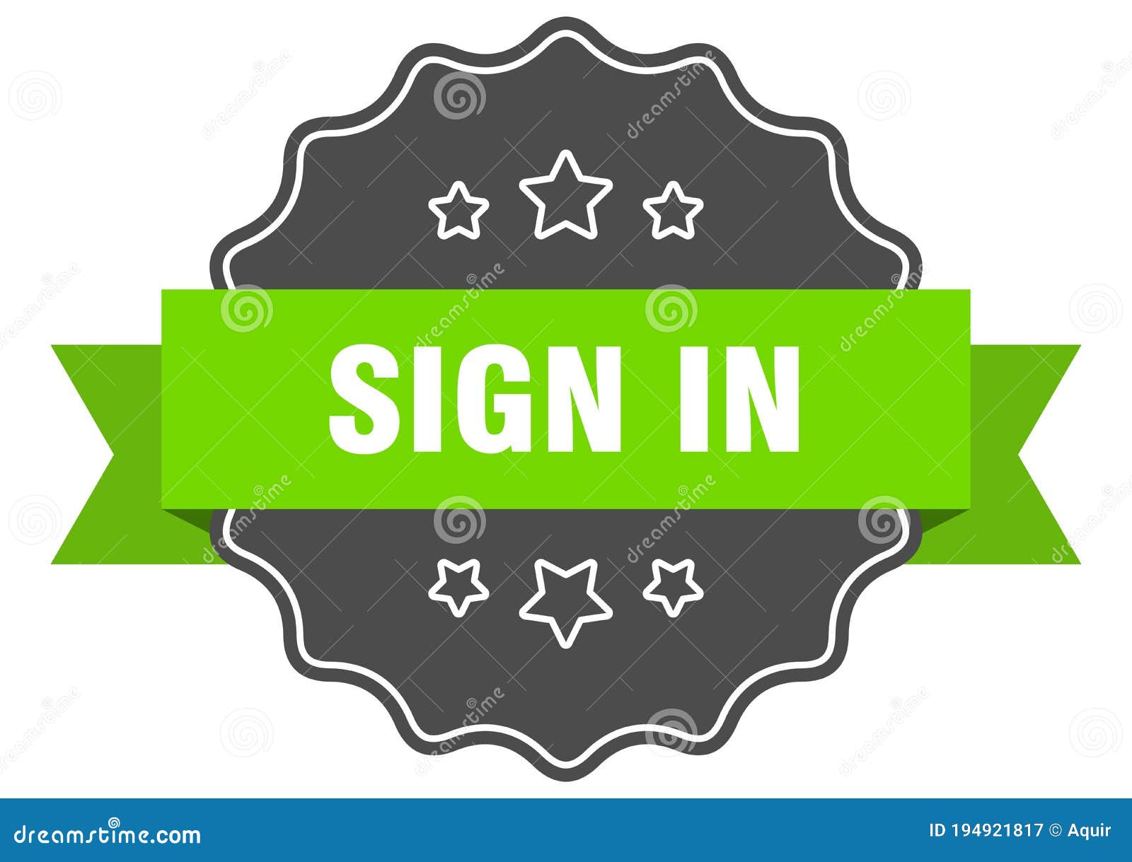 Sign in label stock vector. Illustration of vignette - 194921817