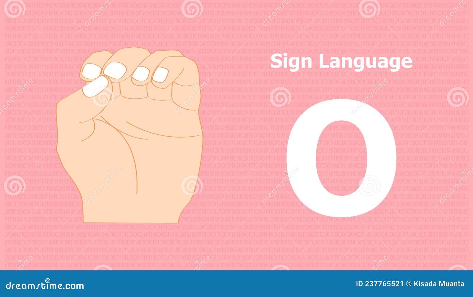 Sign Language Alphabet O for Communication. Vector Illustration Eps10 ...