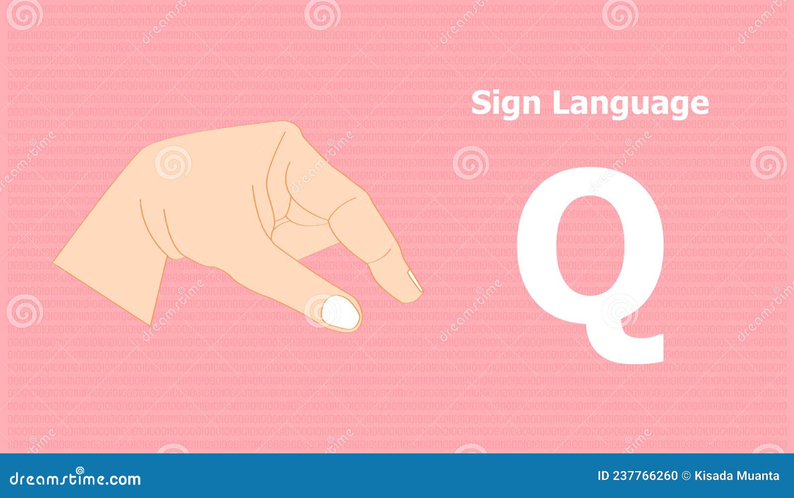 Sign Language Alphabet P for Communication. Vector Illustration Eps10 ...