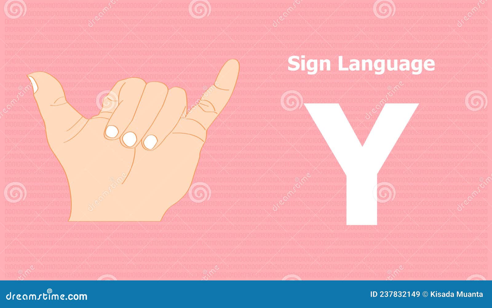 Sign Language Alphabet Y for Communication. Vector Illustration Eps10 ...