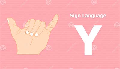 Sign Language Alphabet Y for Communication. Vector Illustration Eps10 ...