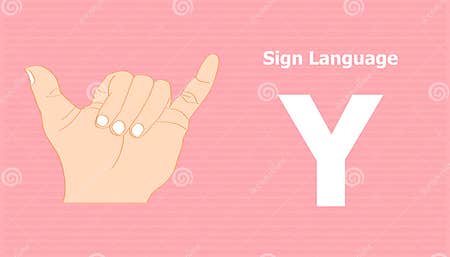 Sign Language Alphabet Y for Communication. Vector Illustration Eps10 ...