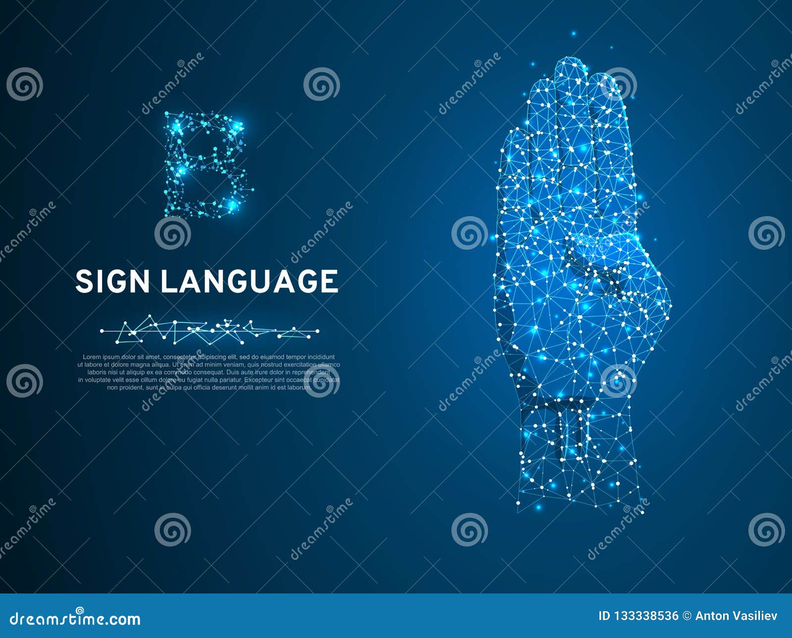 Sign Language B Letter, Hand that Use the Visual-manual Modality To ...