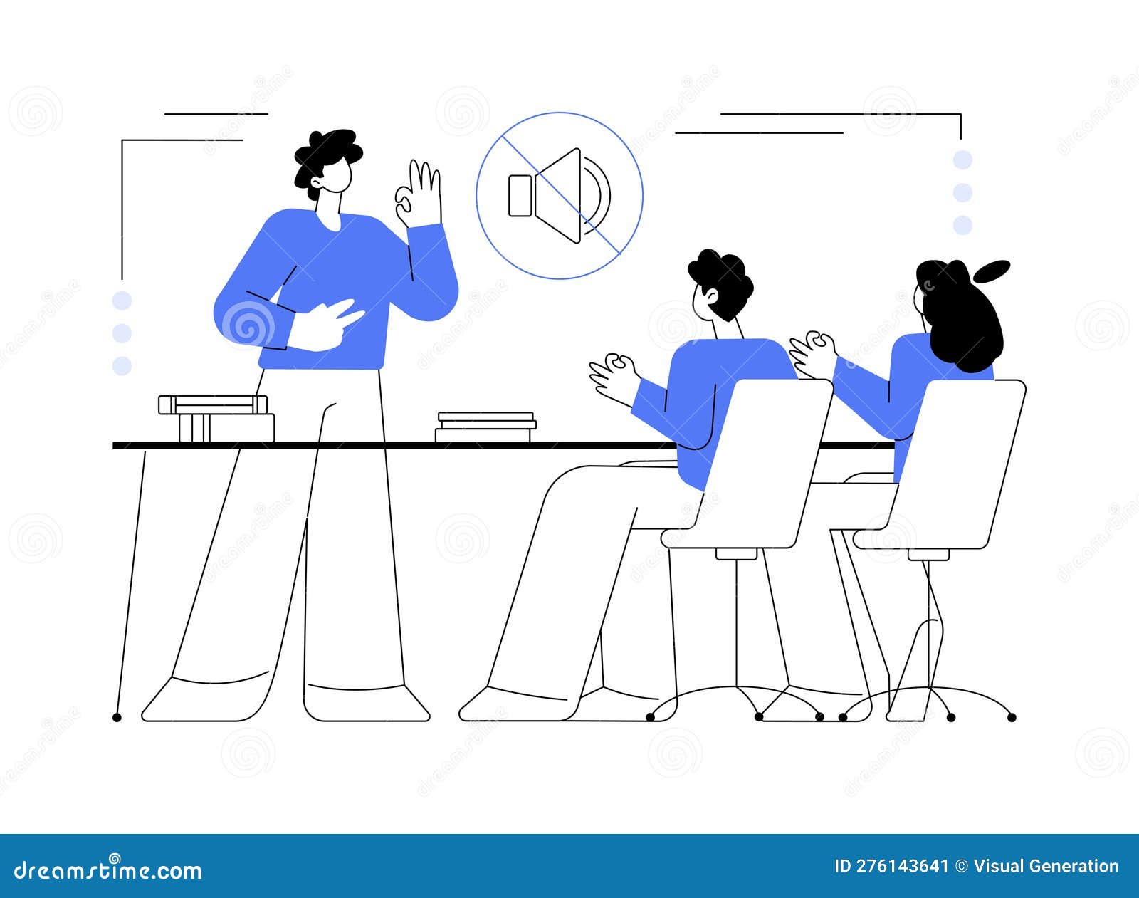 Sign Language Classes Abstract Concept Vector Illustration. Stock ...