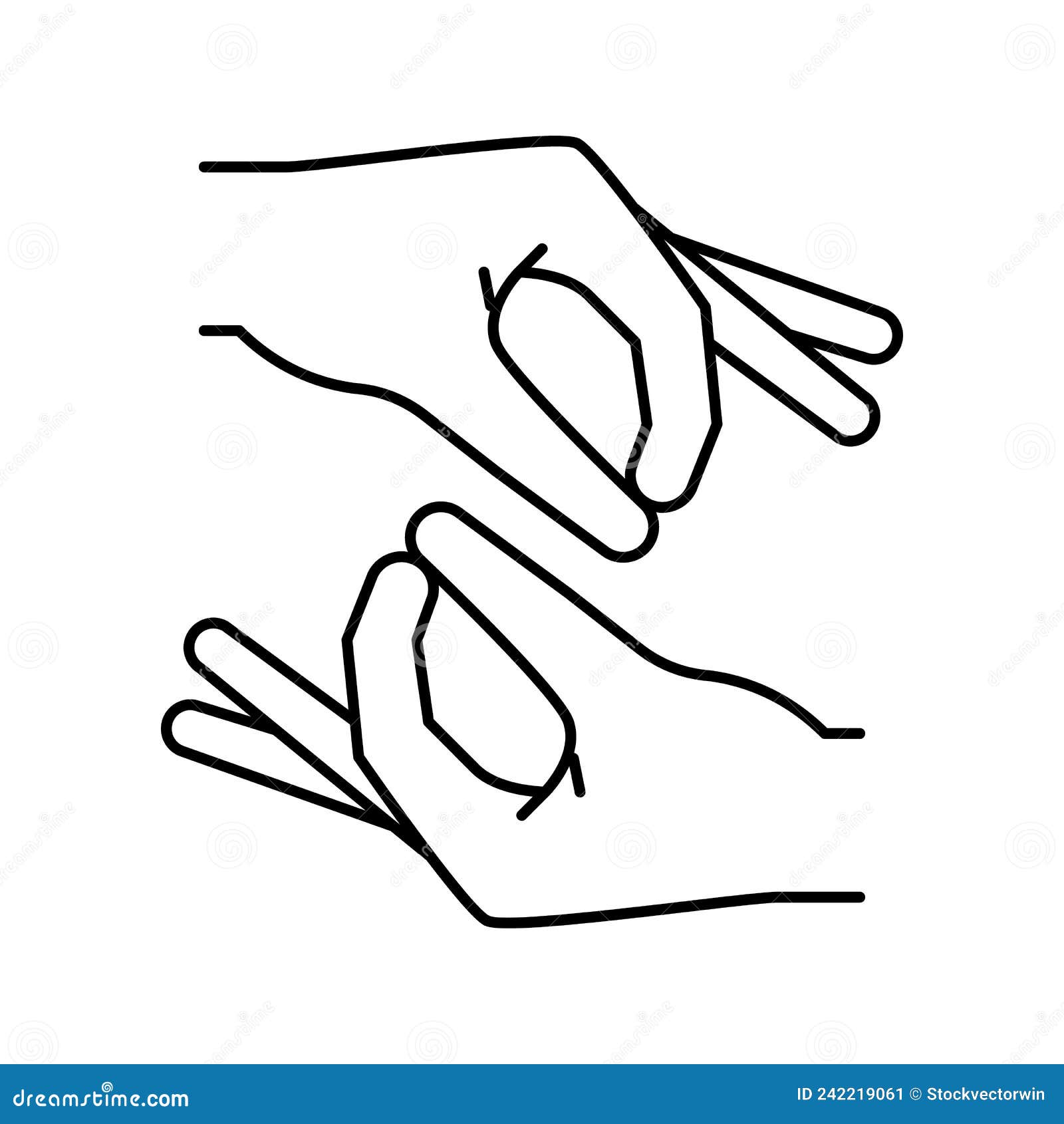 Sign Language Color Icon Vector Illustration Stock Vector ...