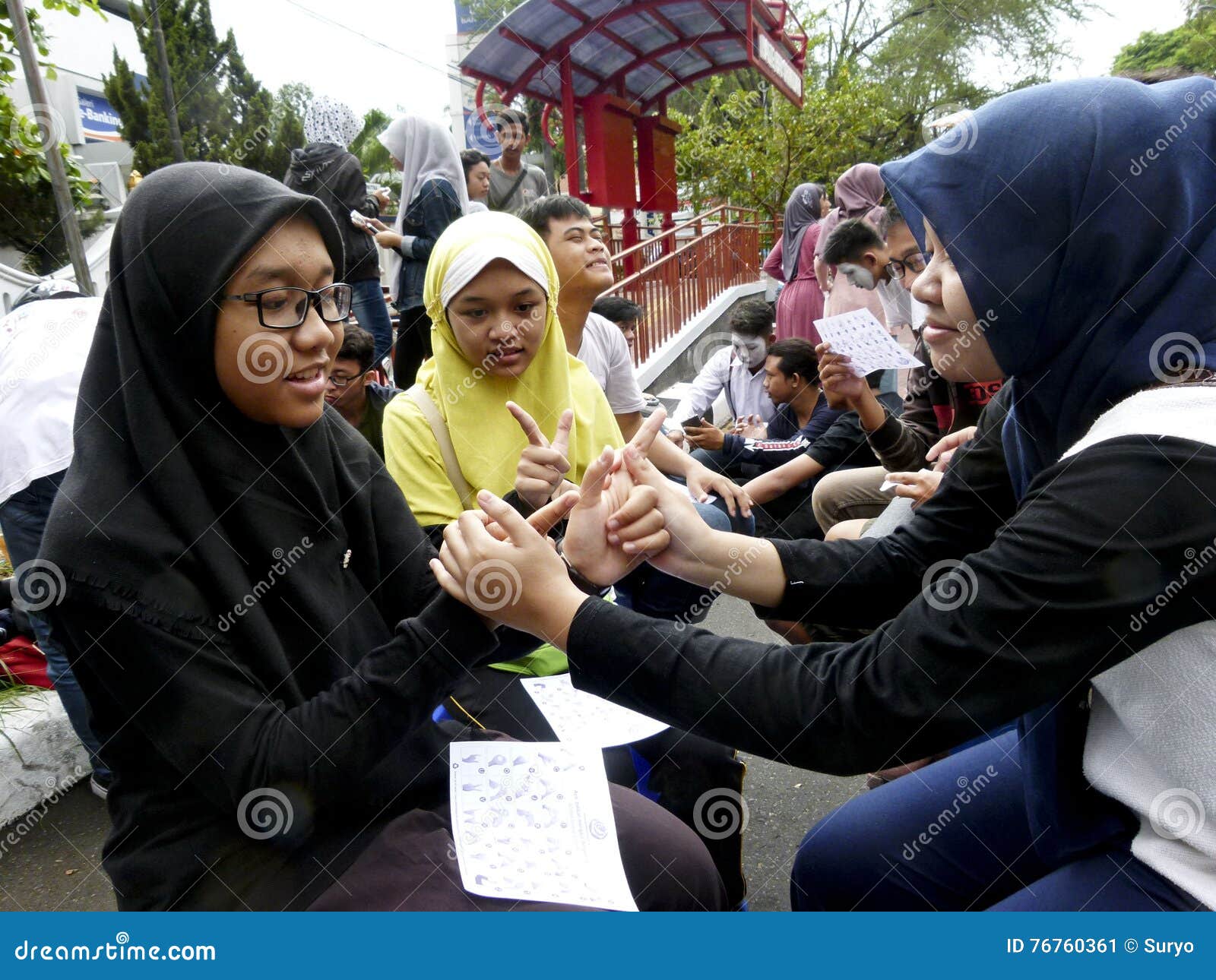Sign language editorial photo. Image of central, indonesia - 76760361