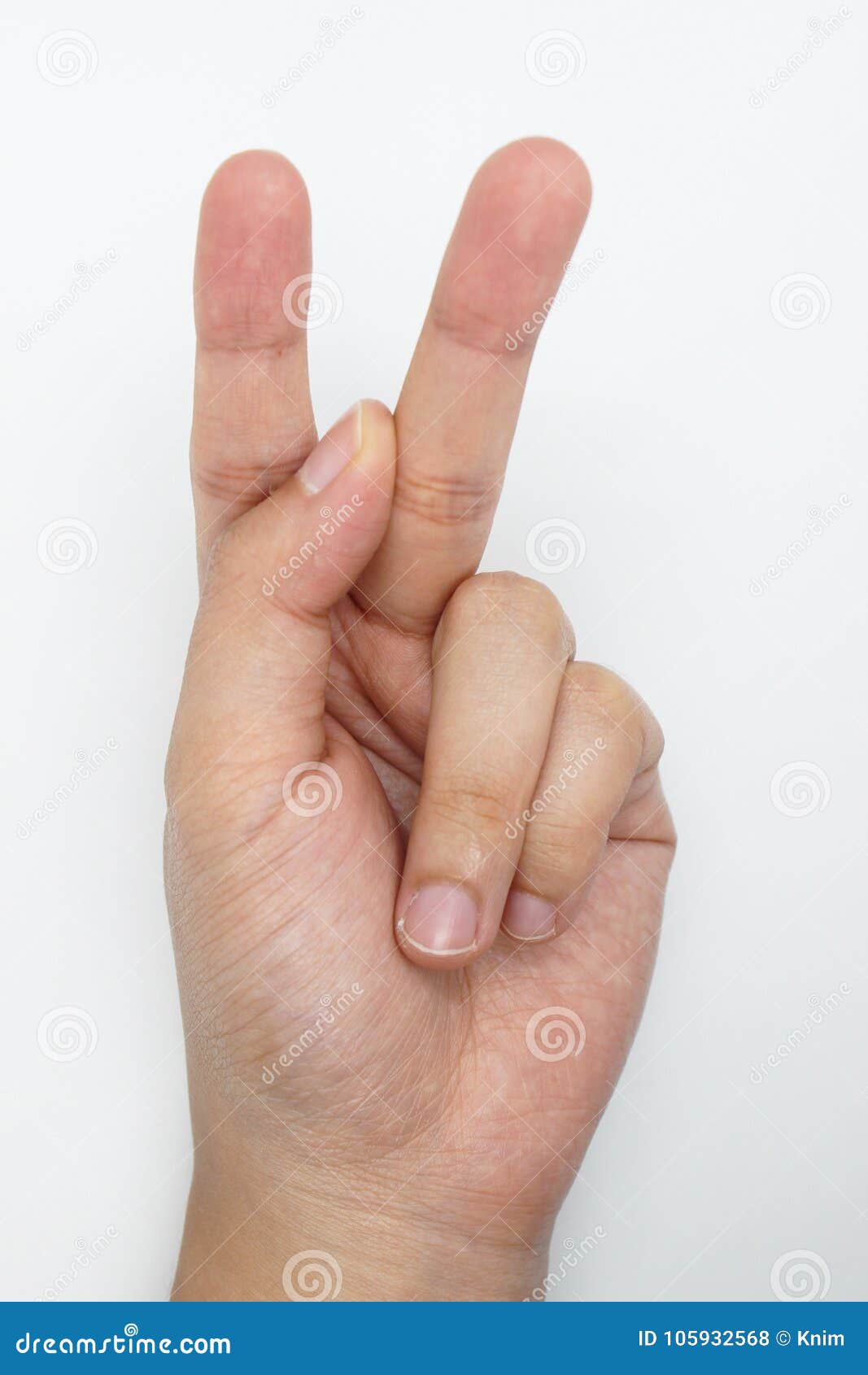 Sign Language Hand on White Background. Stock Photo - Image of finger ...