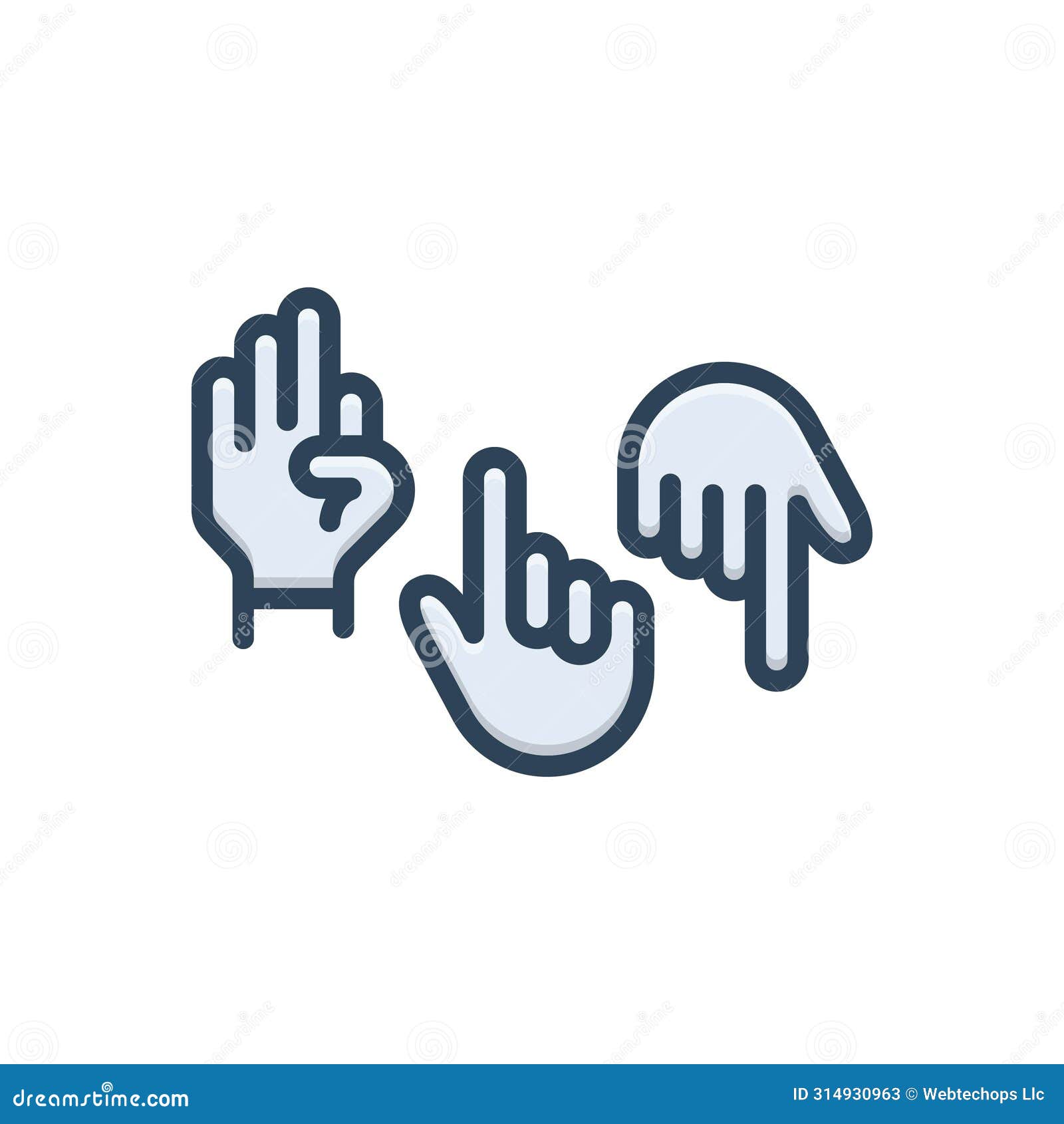Color Illustration Icon for Sign Language, Sign and Communication Stock ...