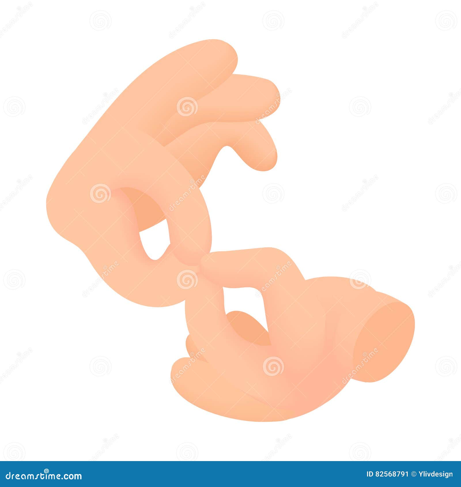 Sign Language Icon, Cartoon Style Stock Vector - Illustration of human ...