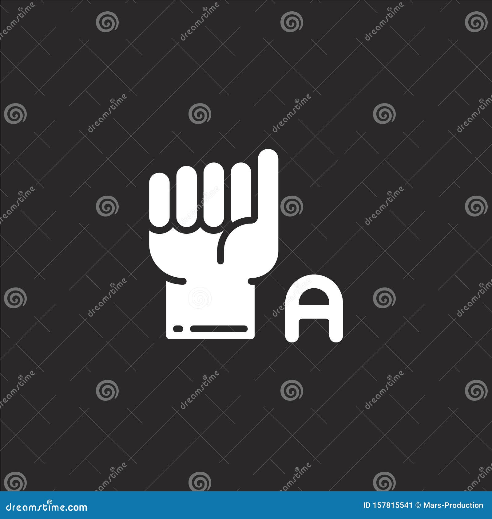 Sign Language Icon. Filled Sign Language Icon for Website Design and ...