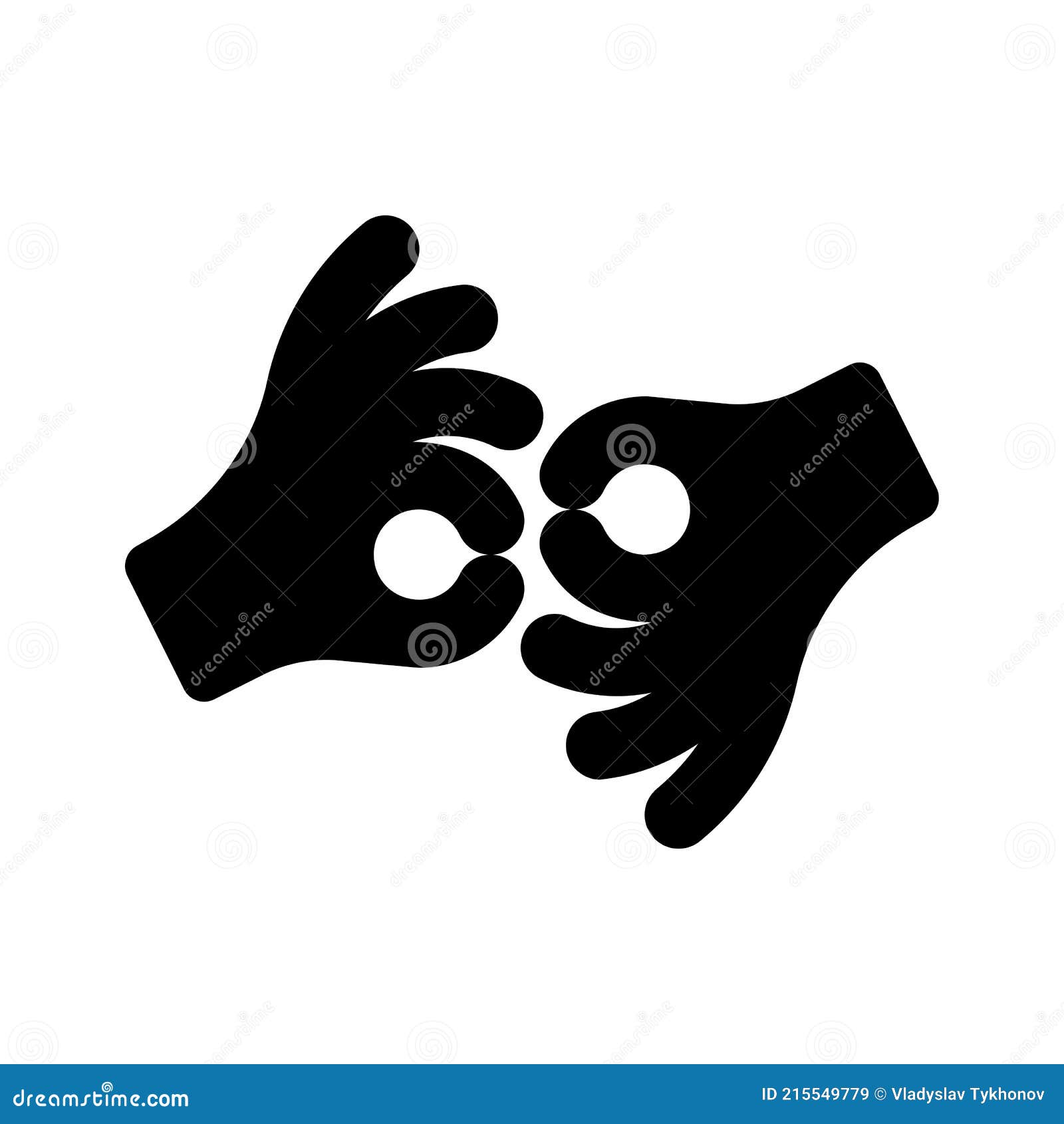 Sign Language Interpreting Vector Icon. US Sing Language Hand Symbol ...