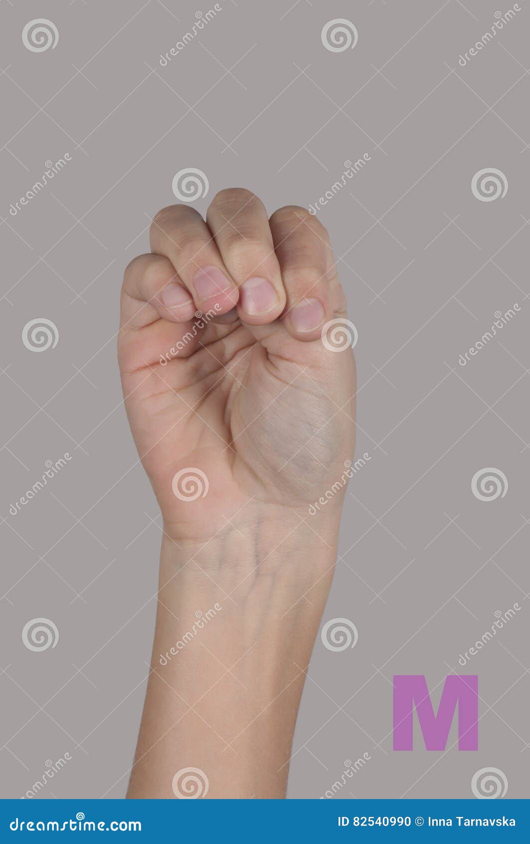 Sign Language. Letter M Made by Fingers Stock Photo - Image of hand ...