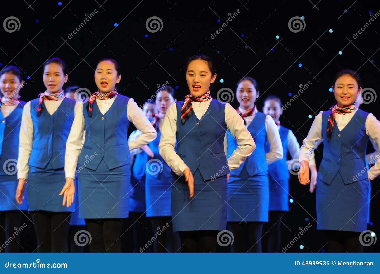 Sign Language Performance-Airline Stewardess Training Class Editorial ...
