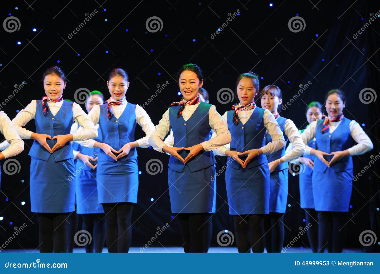 Sign Language Performance-Airline Stewardess Training Class Editorial ...