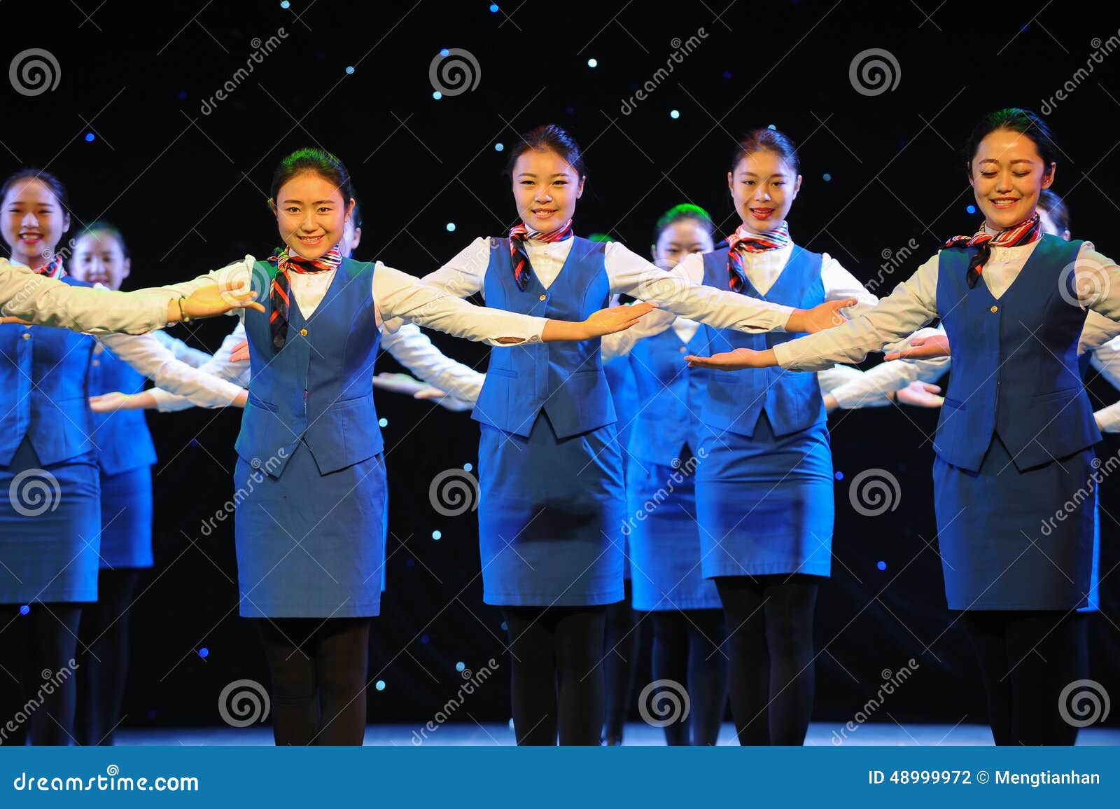 Sign Language Performance-Airline Stewardess Training Class Editorial ...