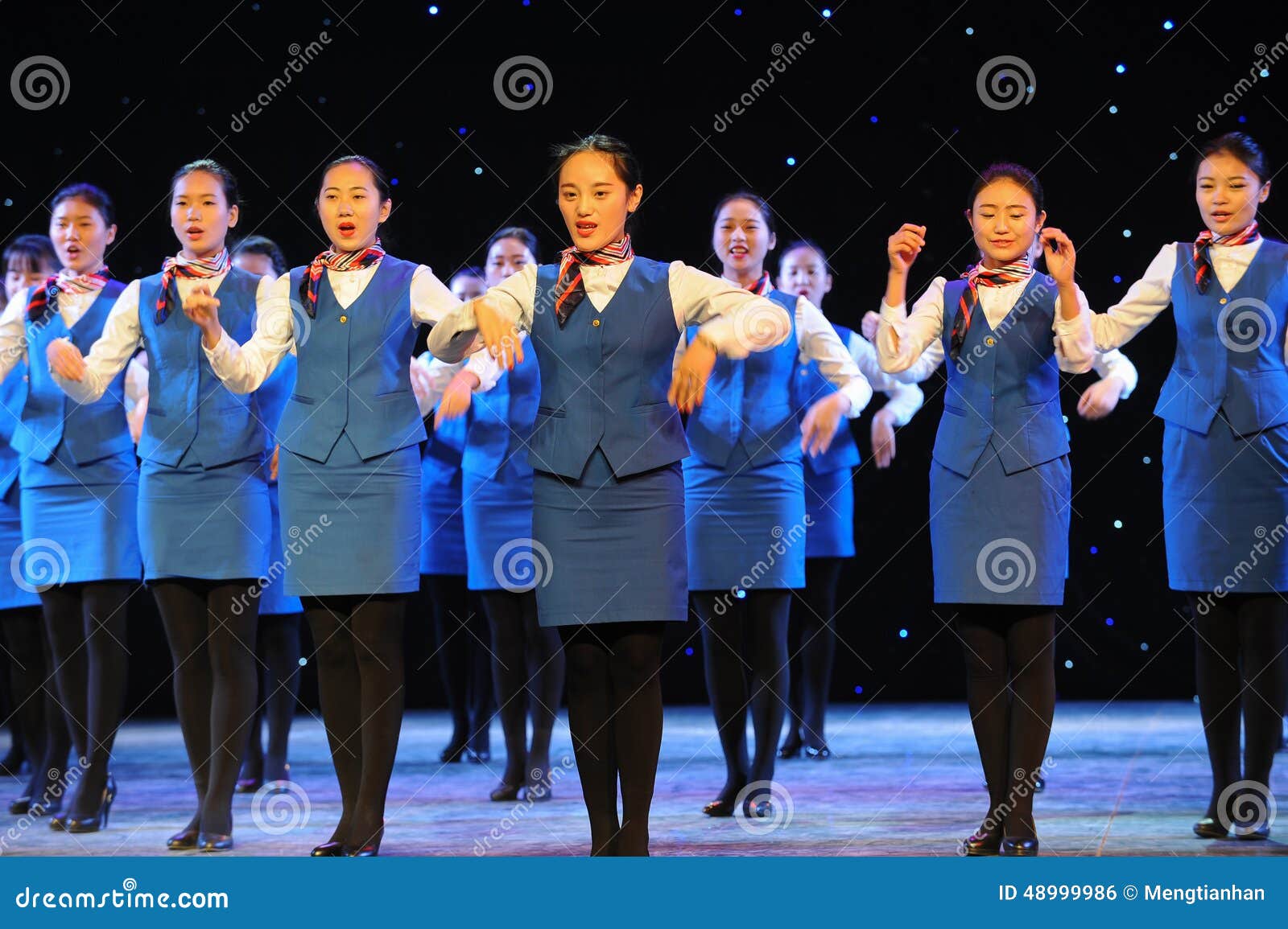 Sign Language Performance-Airline Stewardess Training Class Editorial ...
