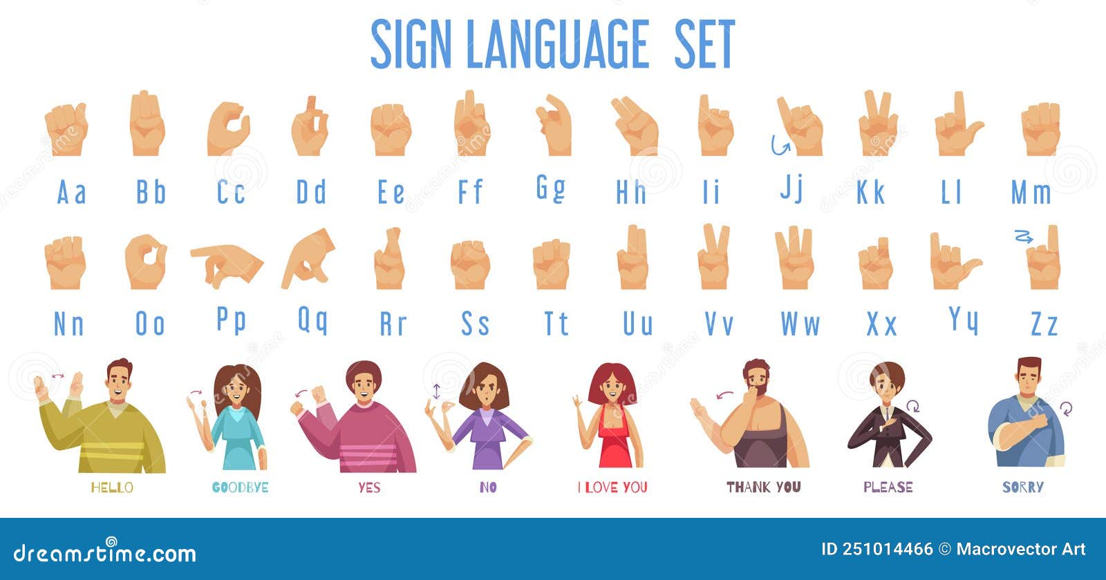 Deaf Hand Gesture Language Symbol. Two Vector Arms Icon Design ...