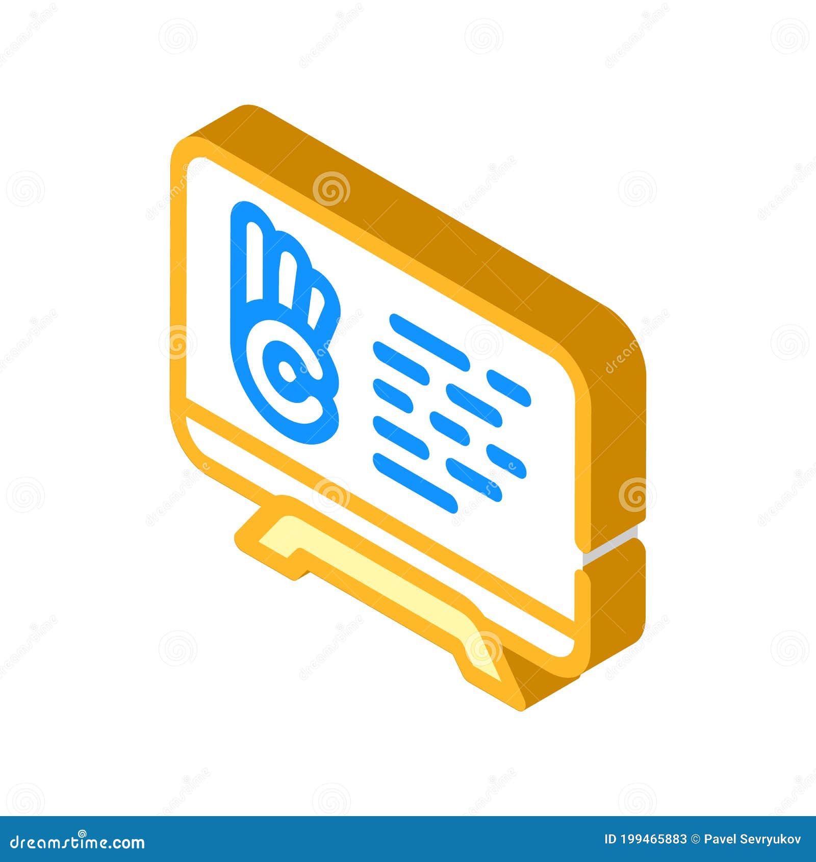 Sign Language Translation and Subtitling Isometric Icon Vector ...