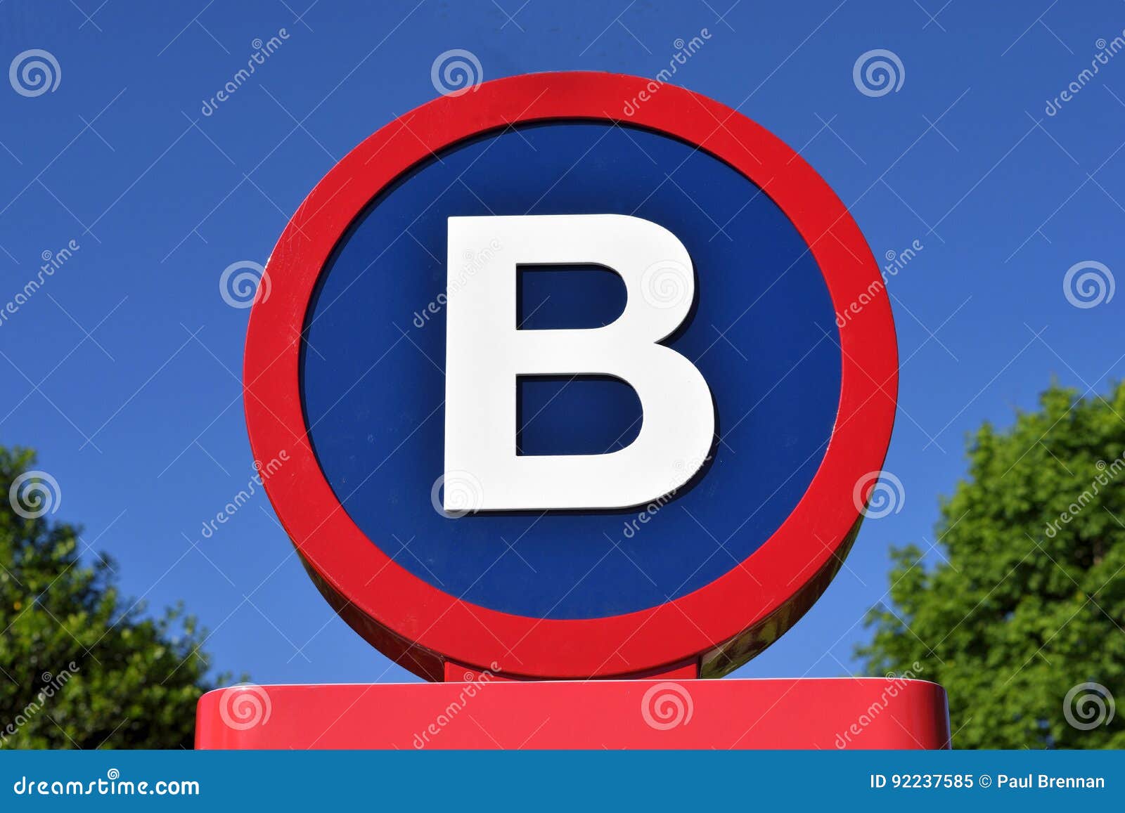 Sign with the letter B stock image. Image of background - 92237585