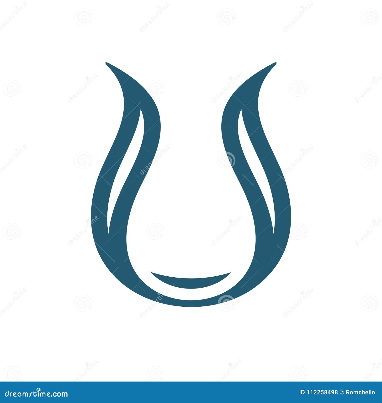 Sign the letter U stock vector. Illustration of abstract - 112258498