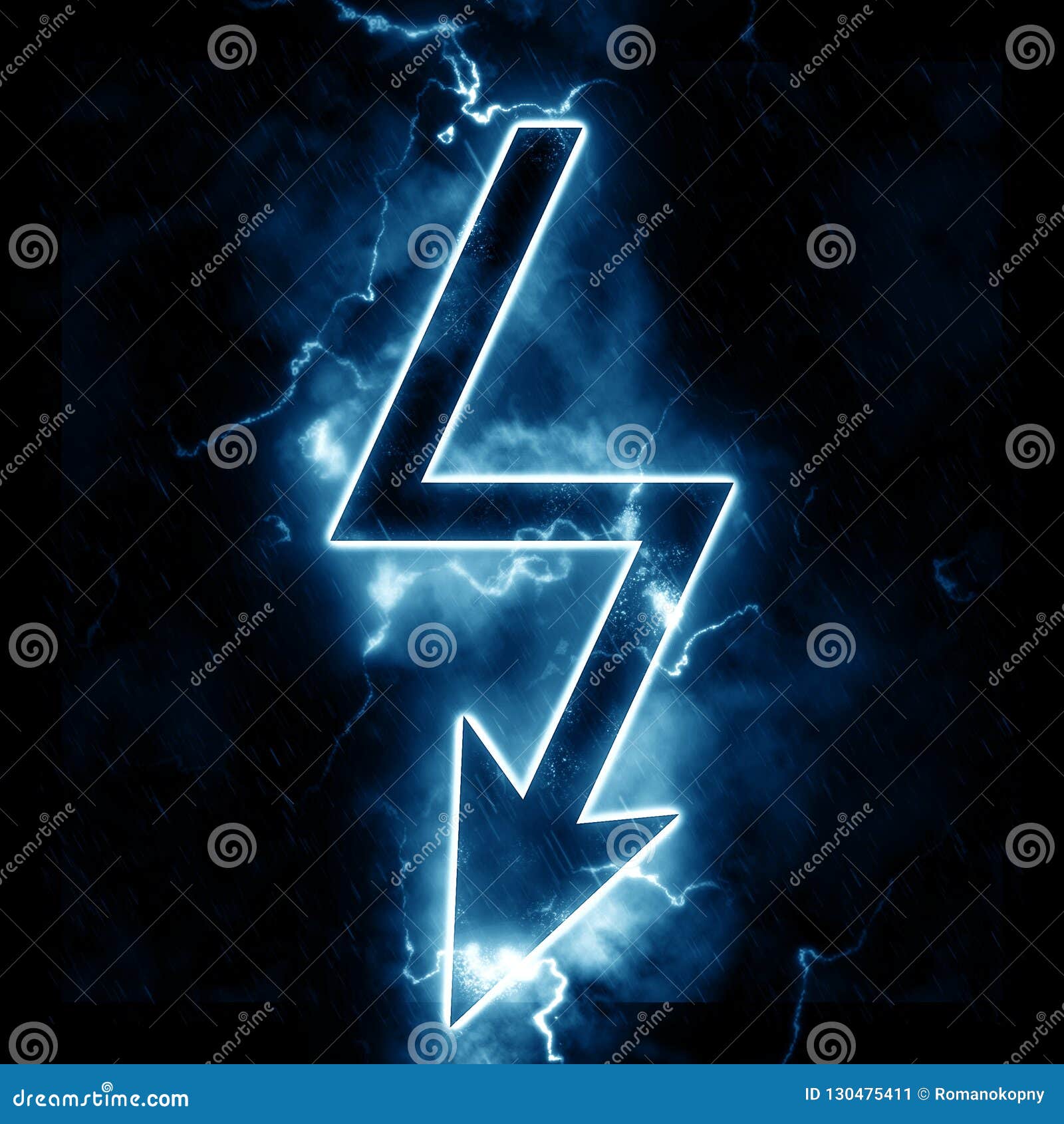 Sign of lightning stock illustration. Illustration of modern - 130475411