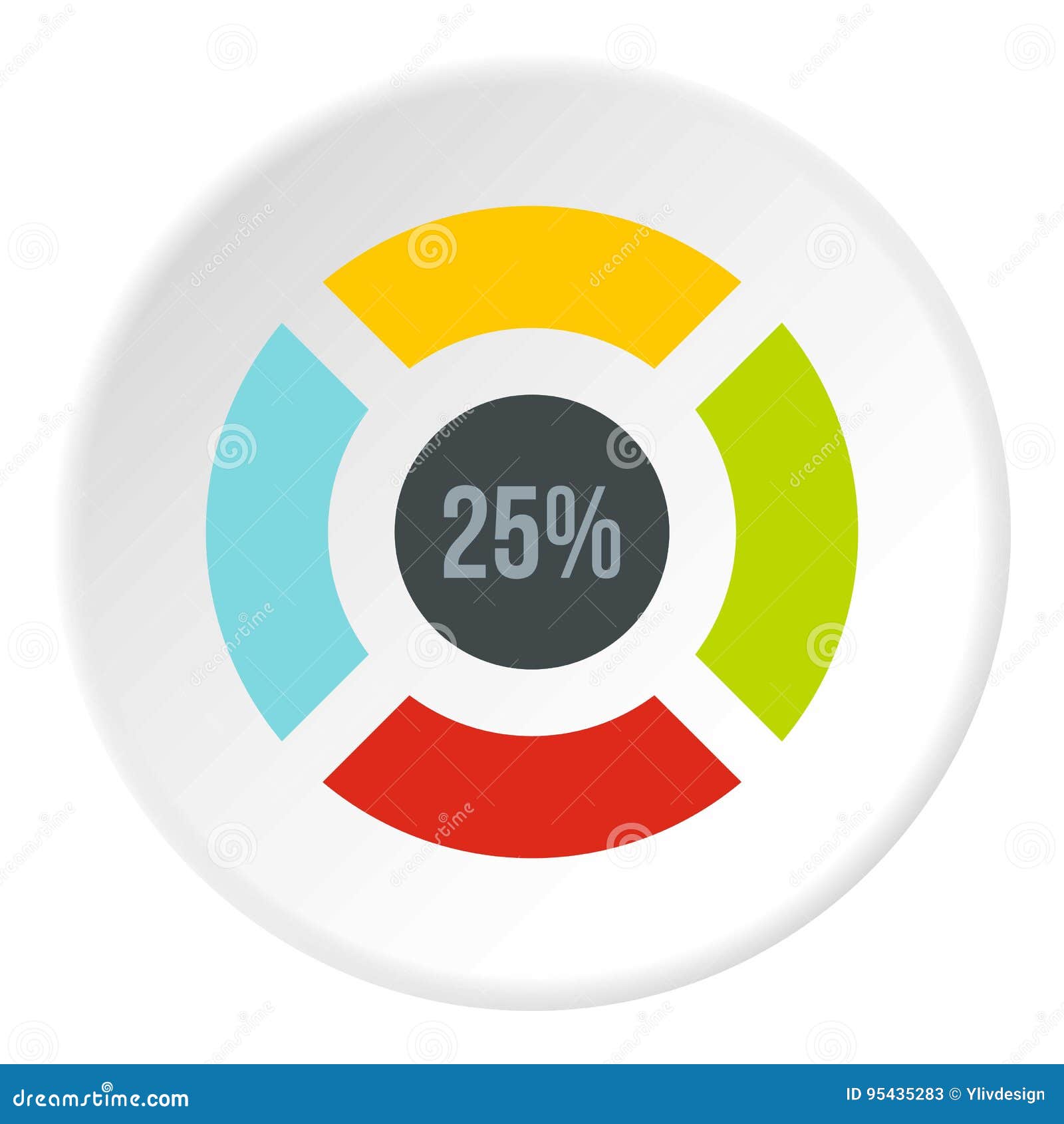Sign 25 load icon circle stock vector. Illustration of design - 95435283