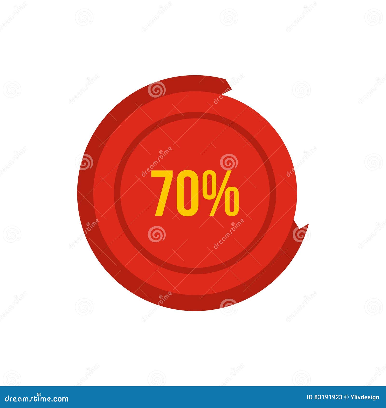 Sign 70 Load Icon, Flat Style Stock Vector - Illustration of connection ...