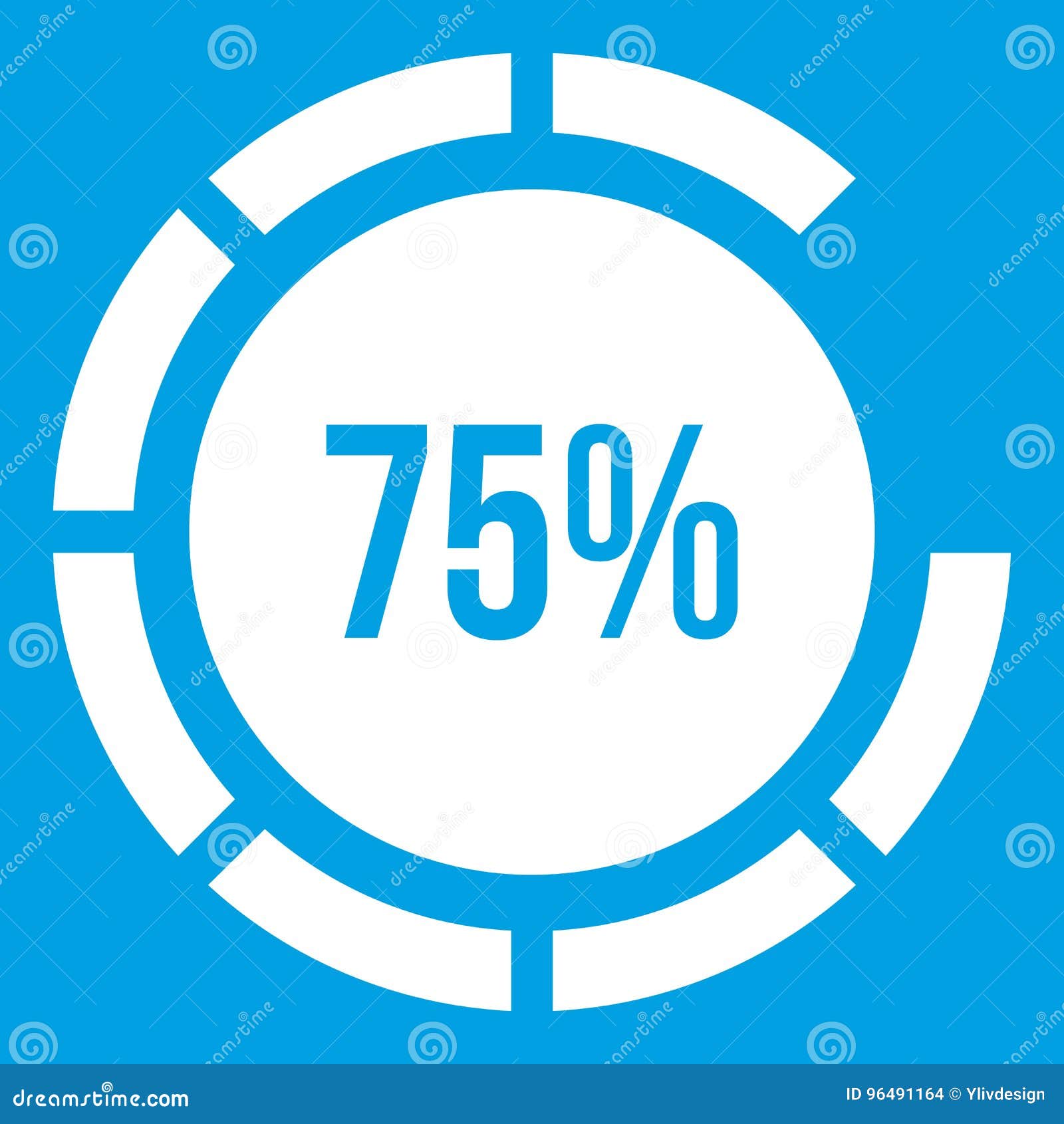 Sign 75 load icon white stock vector. Illustration of application ...