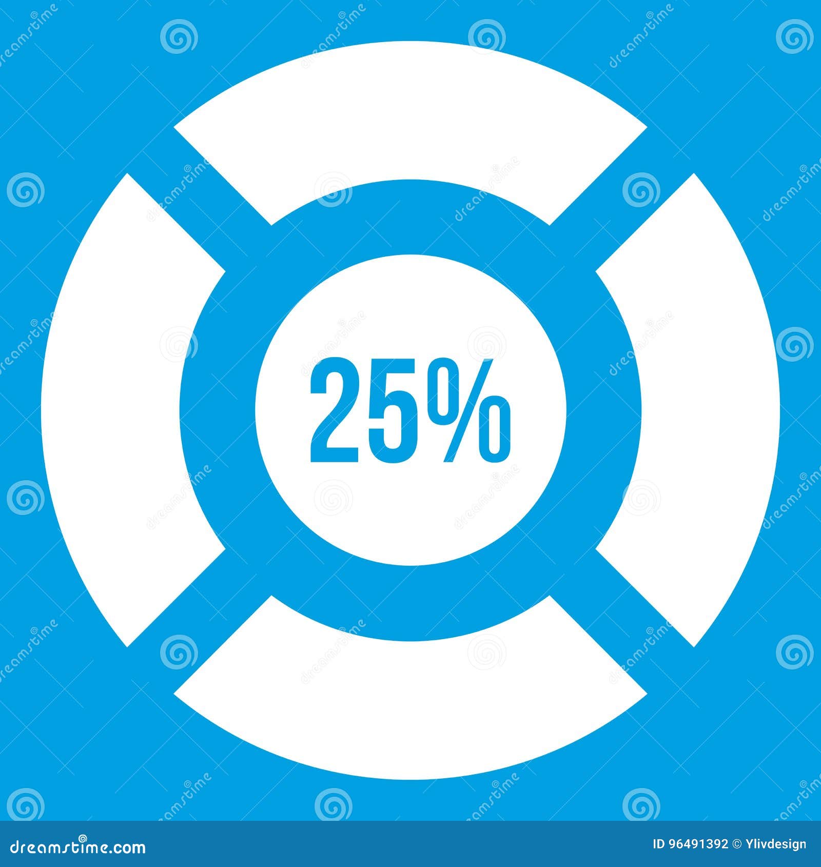 Sign 25 load icon white stock vector. Illustration of mobile - 96491392