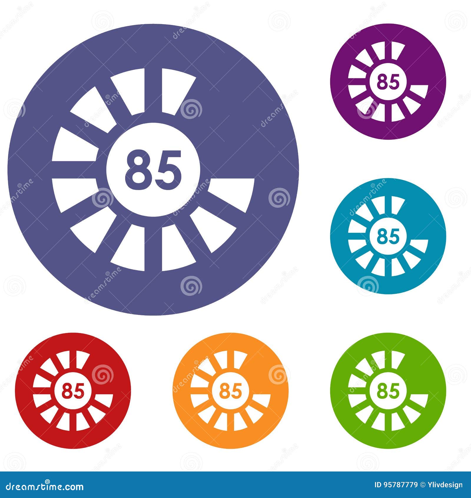 Sign 85 load icons set stock vector. Illustration of navigation - 95787779