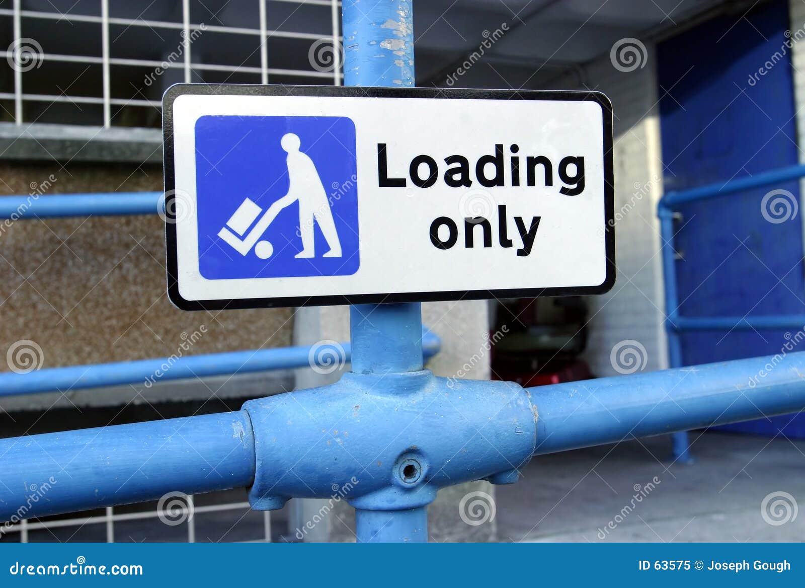 Sign, Loading only stock image. Image of parking, permit - 63575