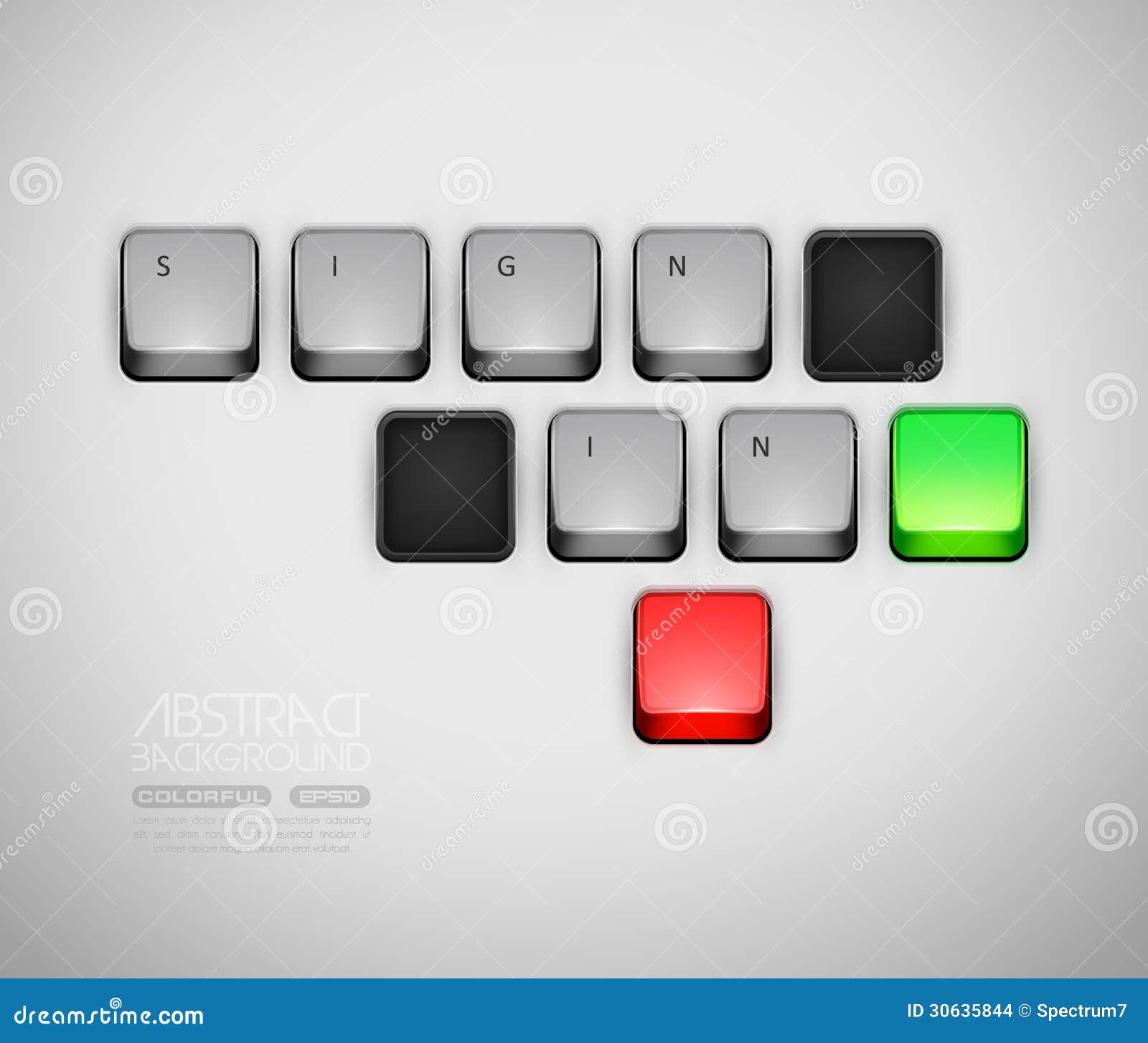 Sign in or Login Concept on Computer Keyboard Stock Vector ...