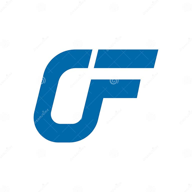 Sign of Logo Icon Design. of Initial Logo Vector Icon, Blue of or Fo Logo Icon Illustration ...