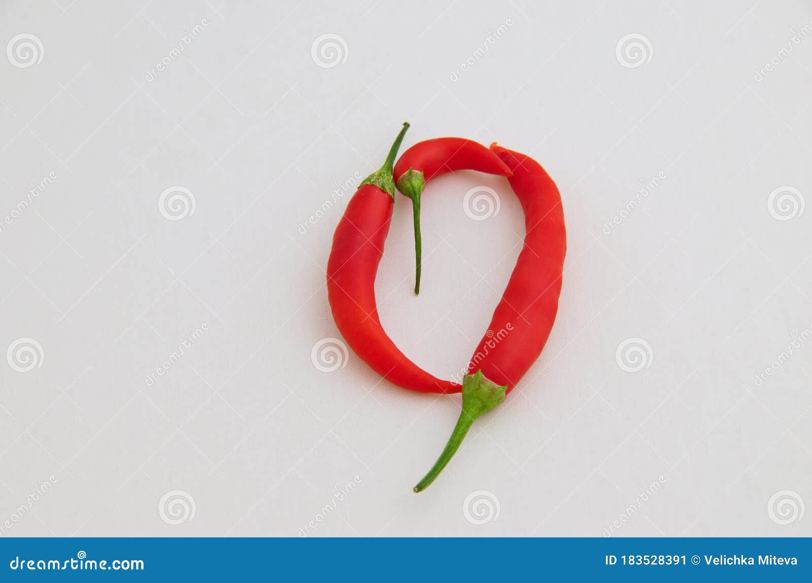 Sign 0, Made from the Fruit of Fresh Chilli Red Pepper with a Green ...
