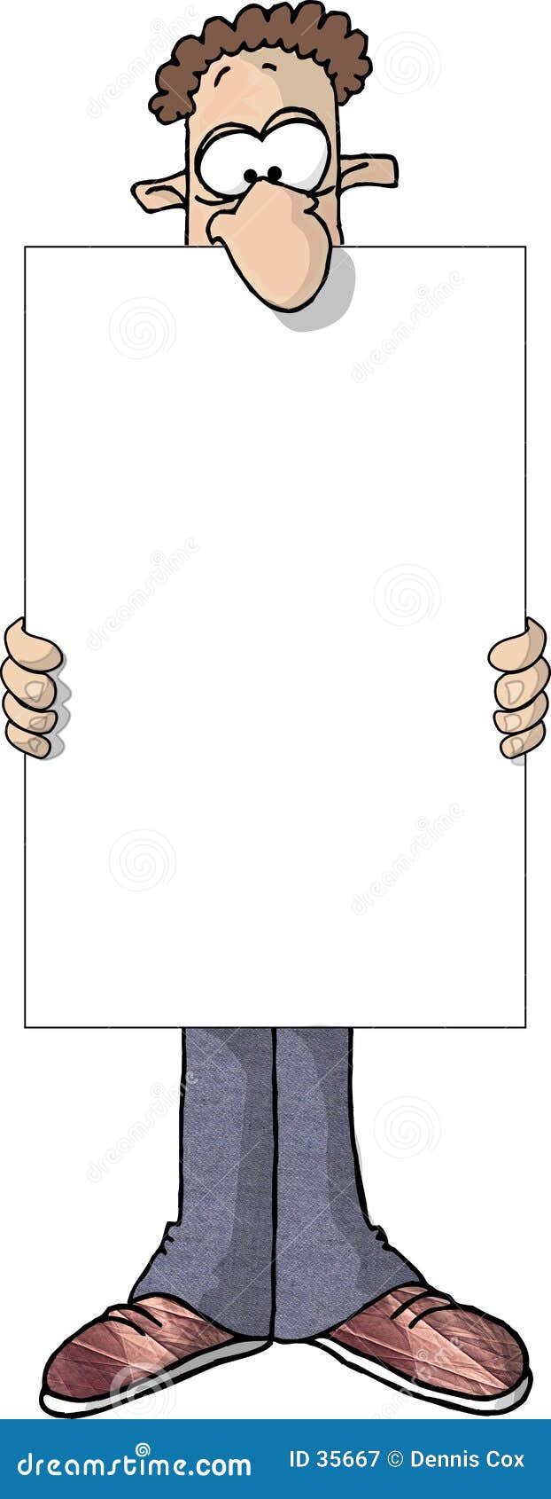 Sign Man stock illustration. Illustration of funny, hold - 35667