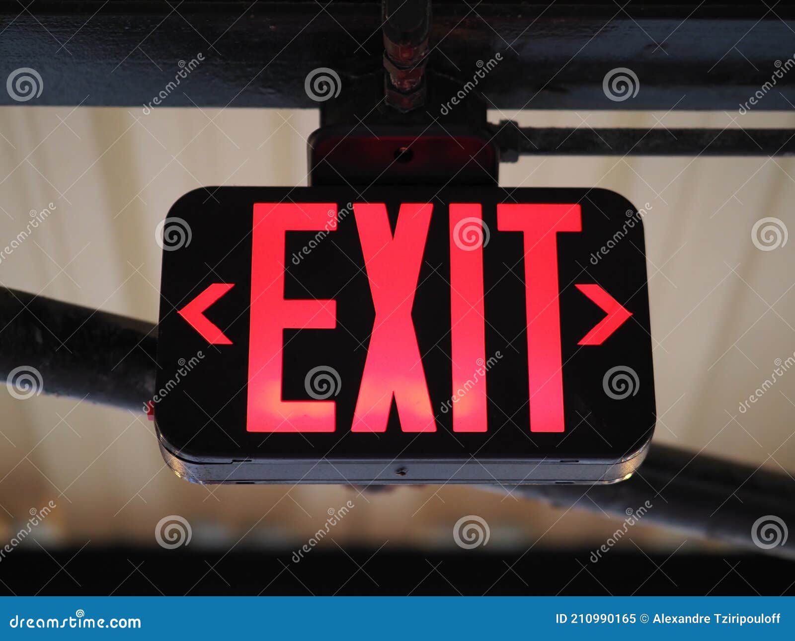 Image of a Red Emergency Exit Sign Stock Image - Image of fire, color ...