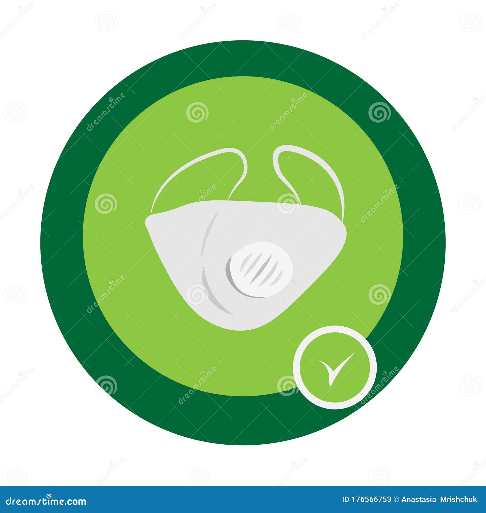 Sign, Mask for Protection Against Viruses Stock Illustration ...