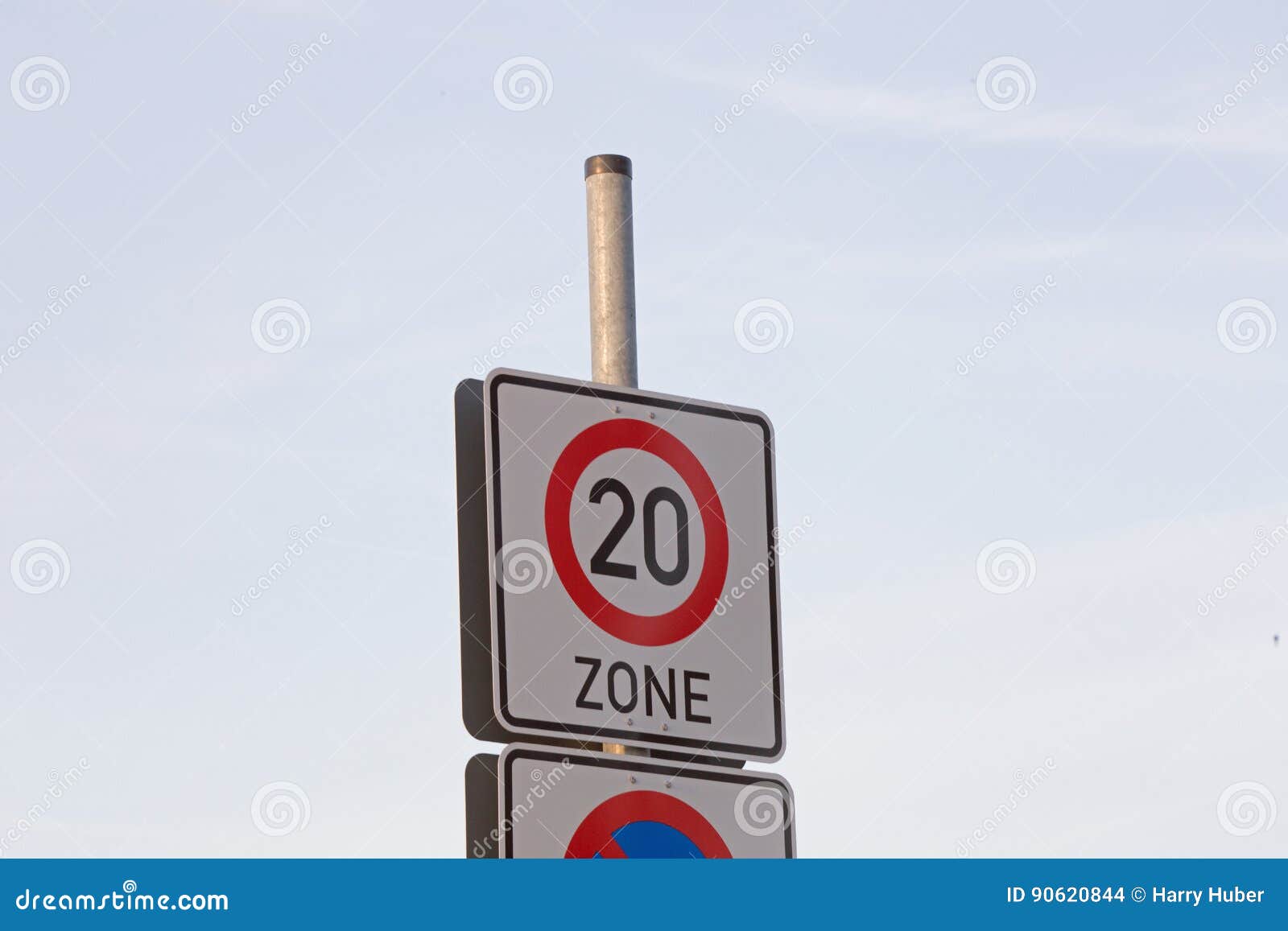 Sign maximum speed 20 stock photo. Image of kilometers - 90620844